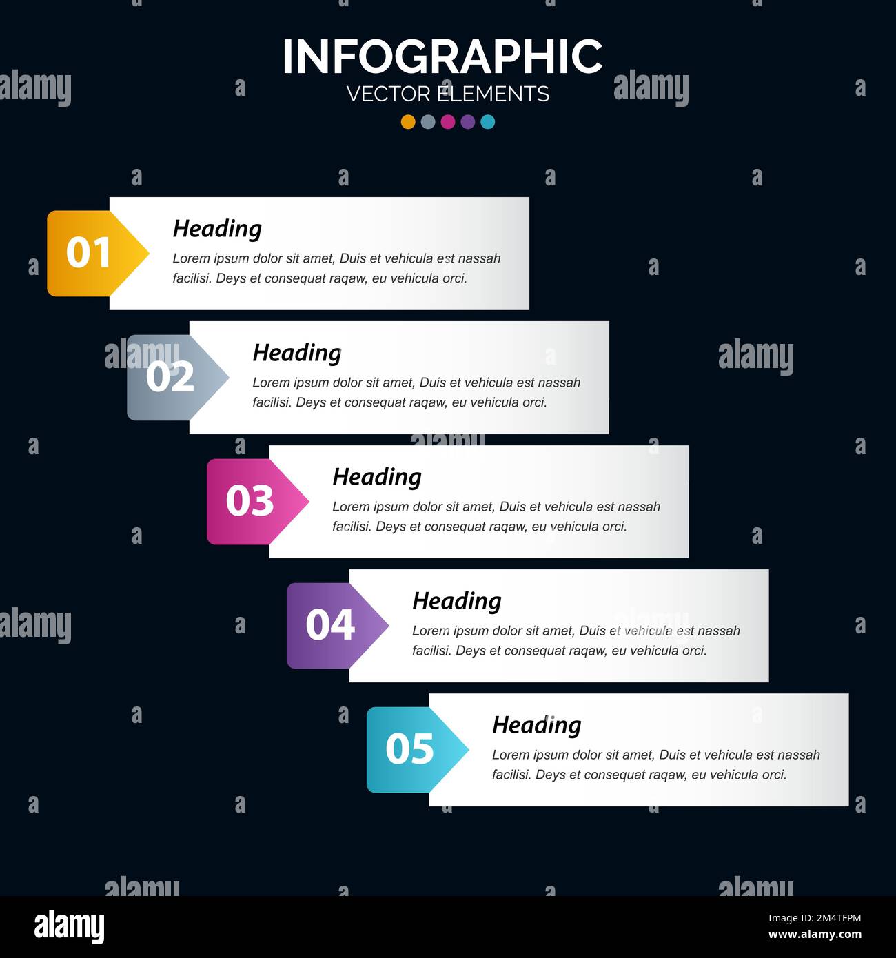 5 Option Infographics diagram annual report web design Business concept ...
