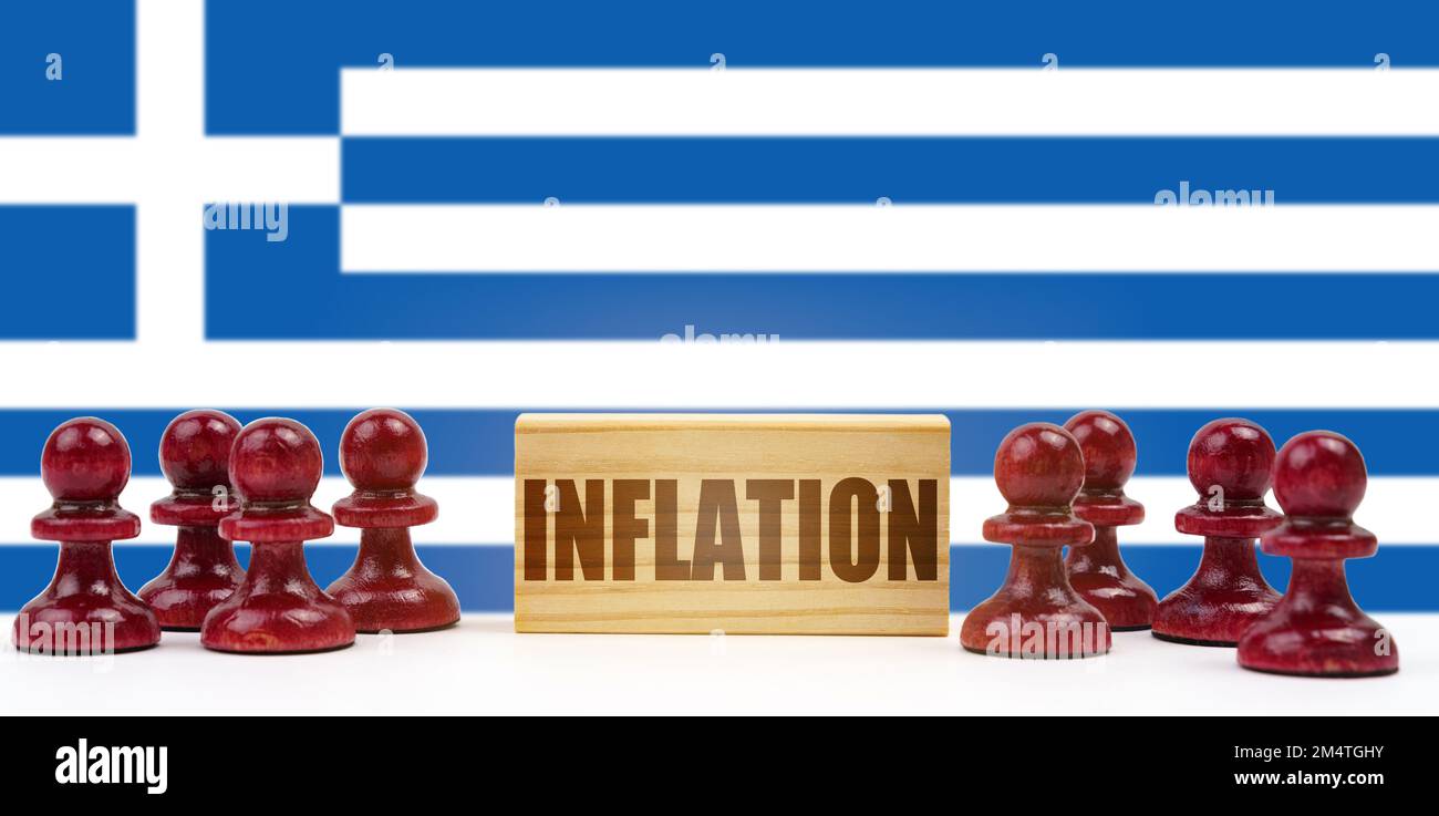 National concept. Against the background of the flag of Greece are ...