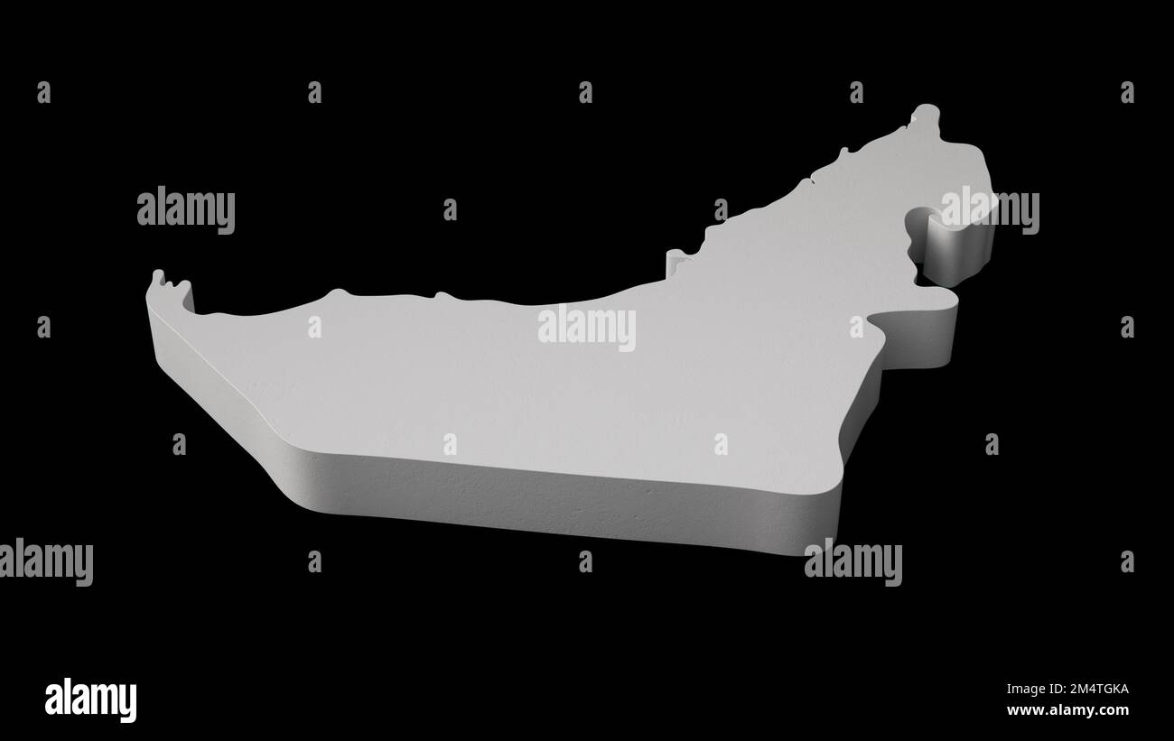 A Dubai 3D map Geography Cartography and topology Stock Photo - Alamy