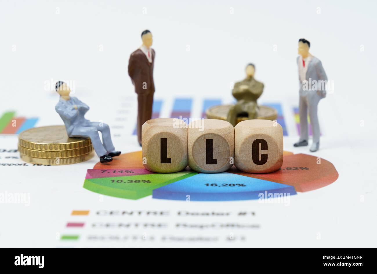 Business and finance concept. On financial reports with diagrams ...