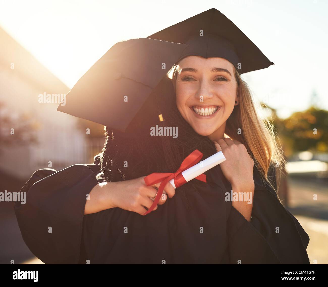 We supported each other every step of the way. two happy young women ...