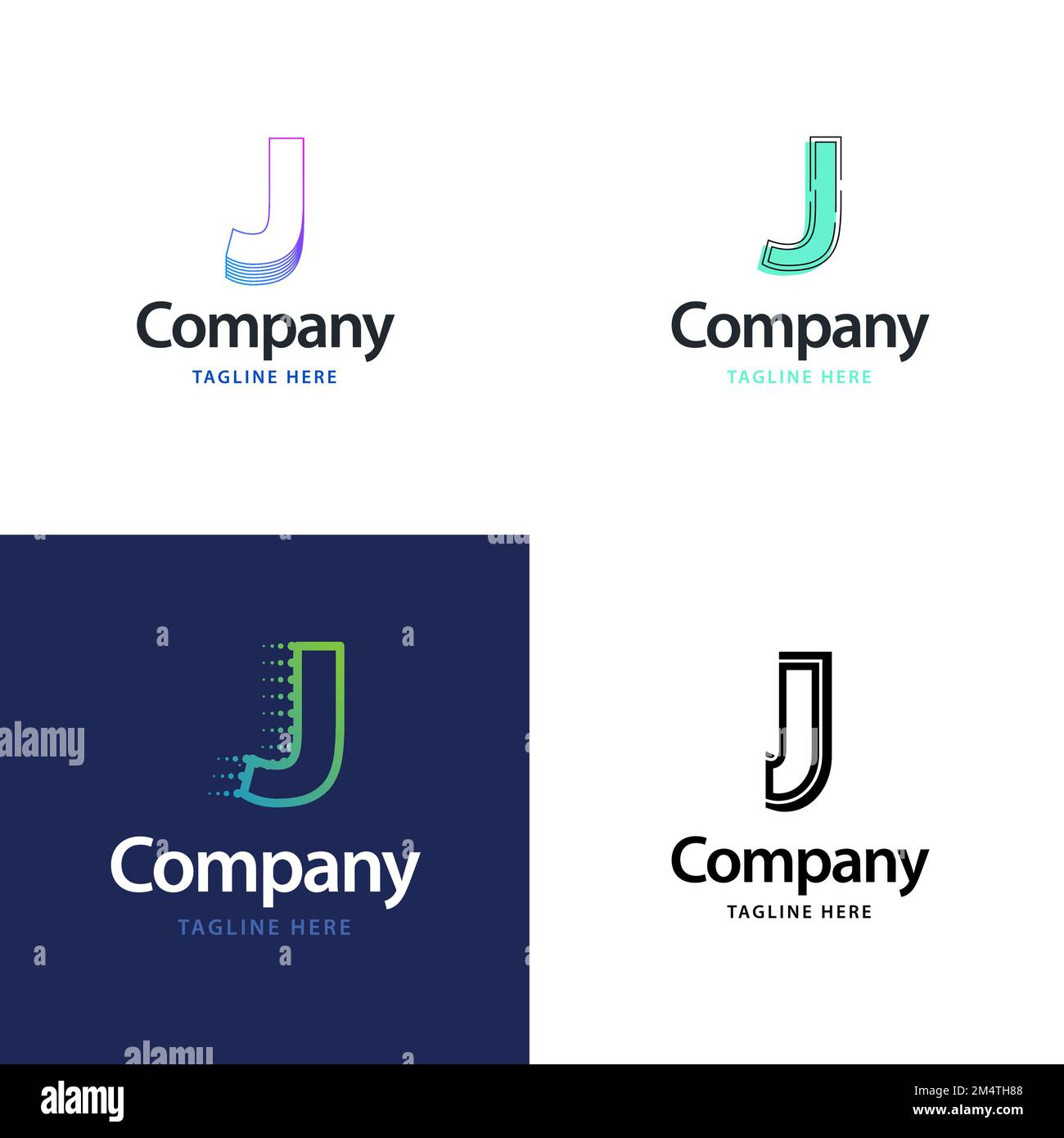 J minimalistic logo hi-res stock photography and images - Alamy