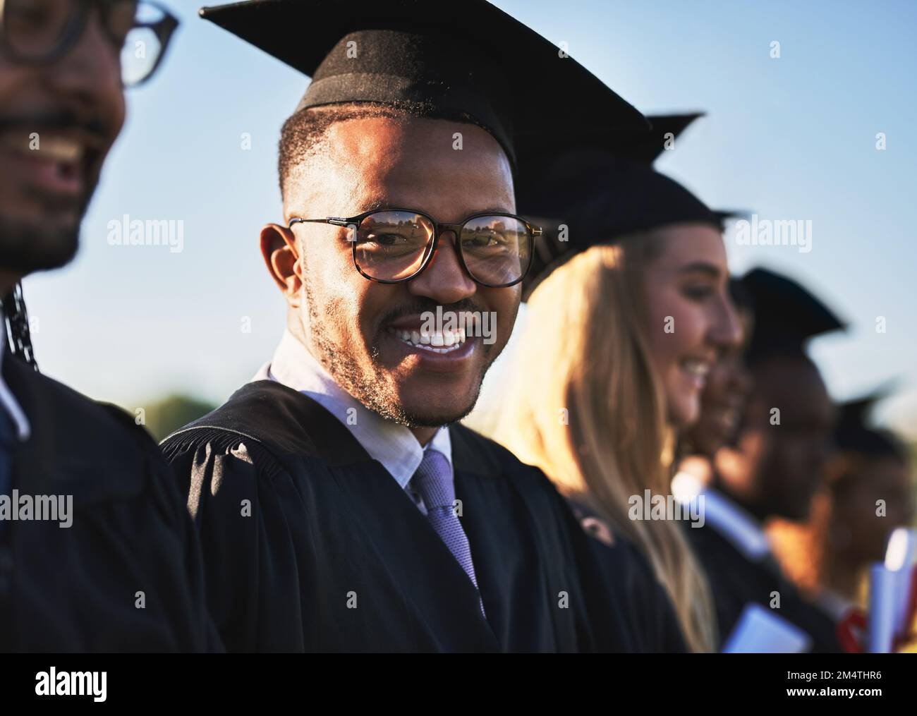 You get out what you put in. Portrait of a smiling university student ...
