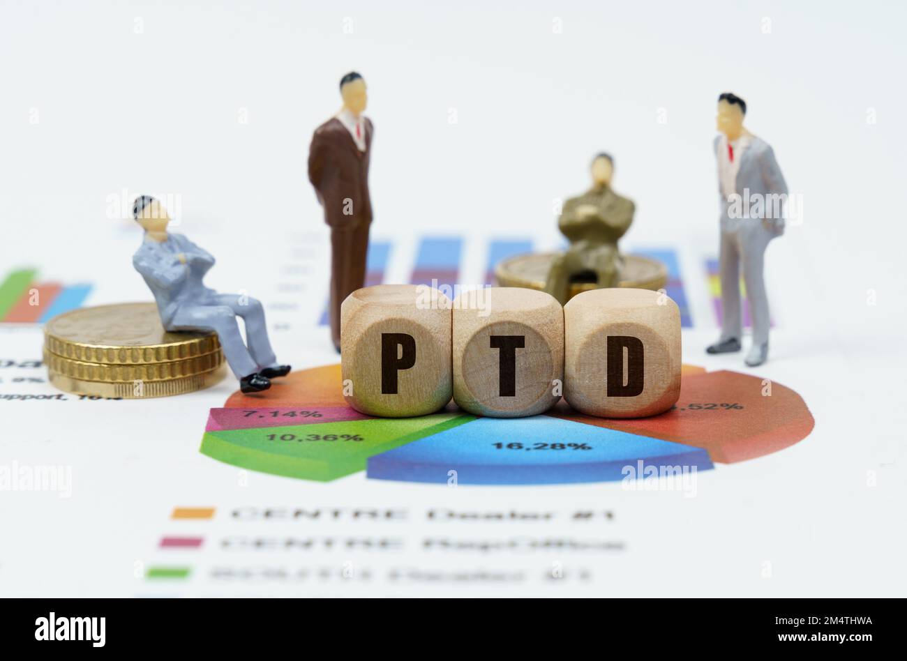 Business and finance concept. On financial reports with diagrams ...