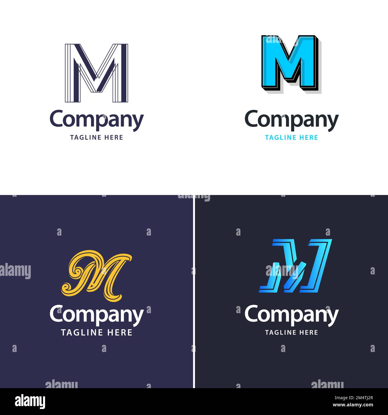 Blue Letter M Logos