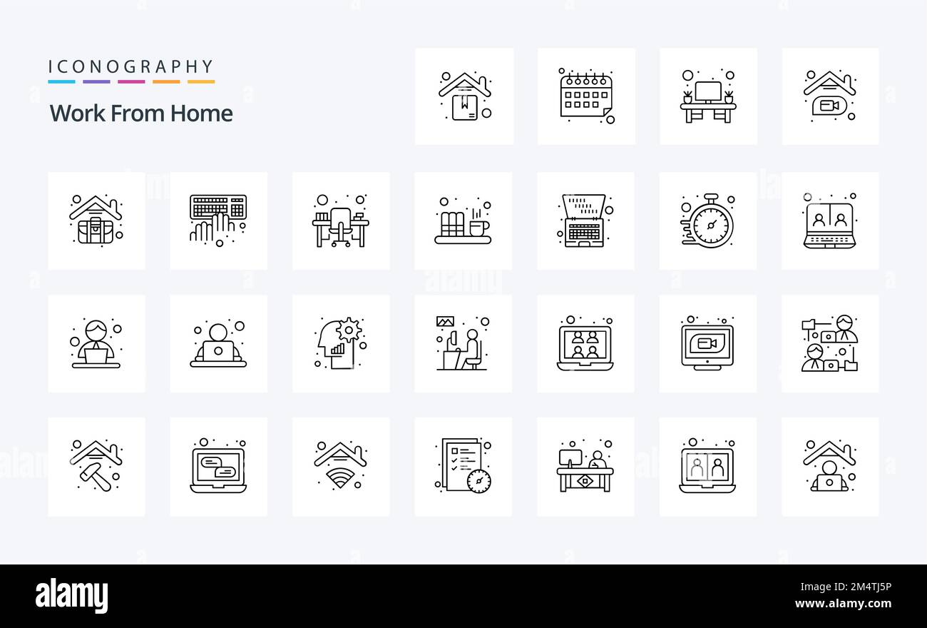 Work from home routine Stock Vector Images - Alamy