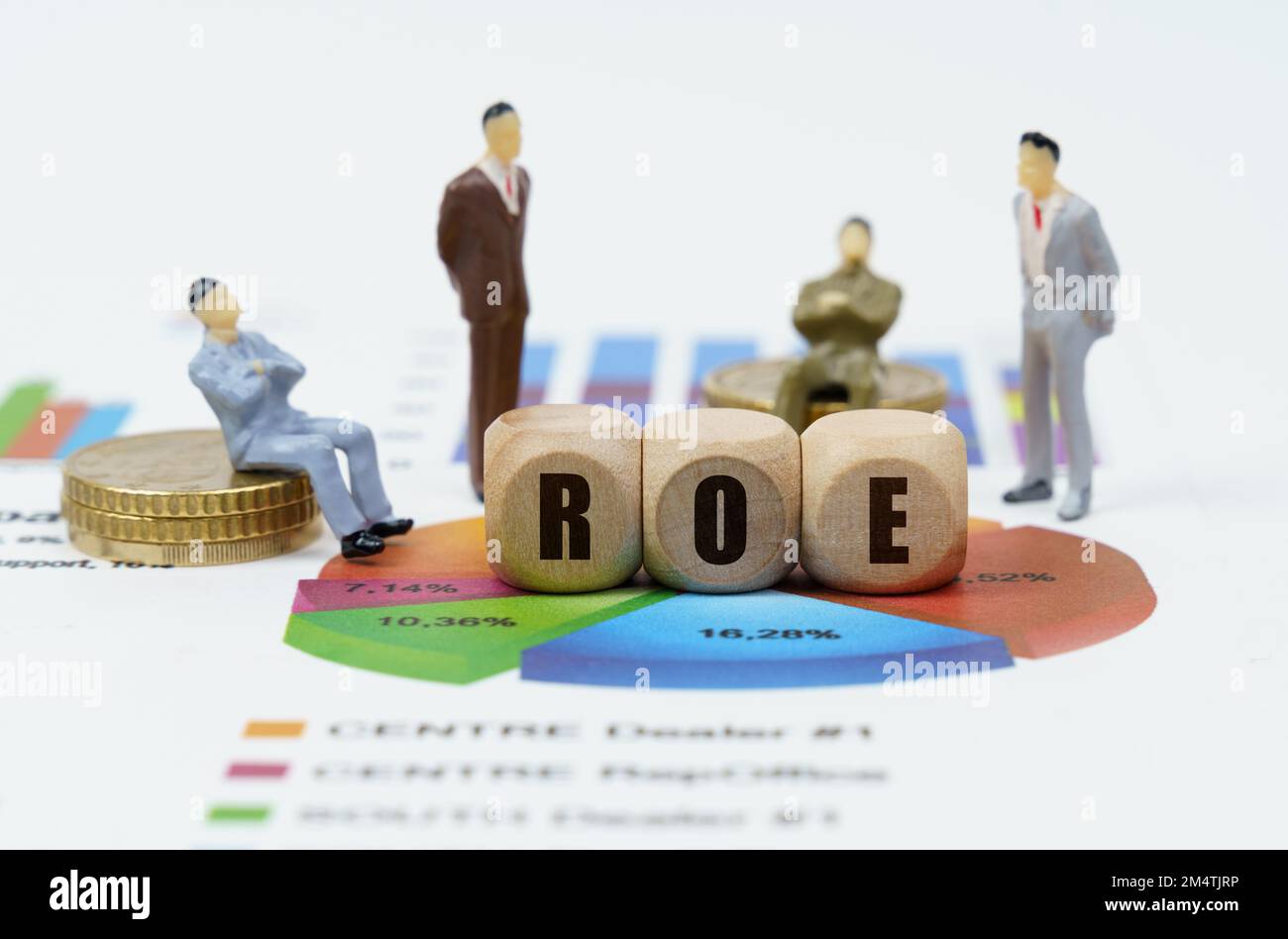 Business and finance concept. On financial reports with diagrams ...