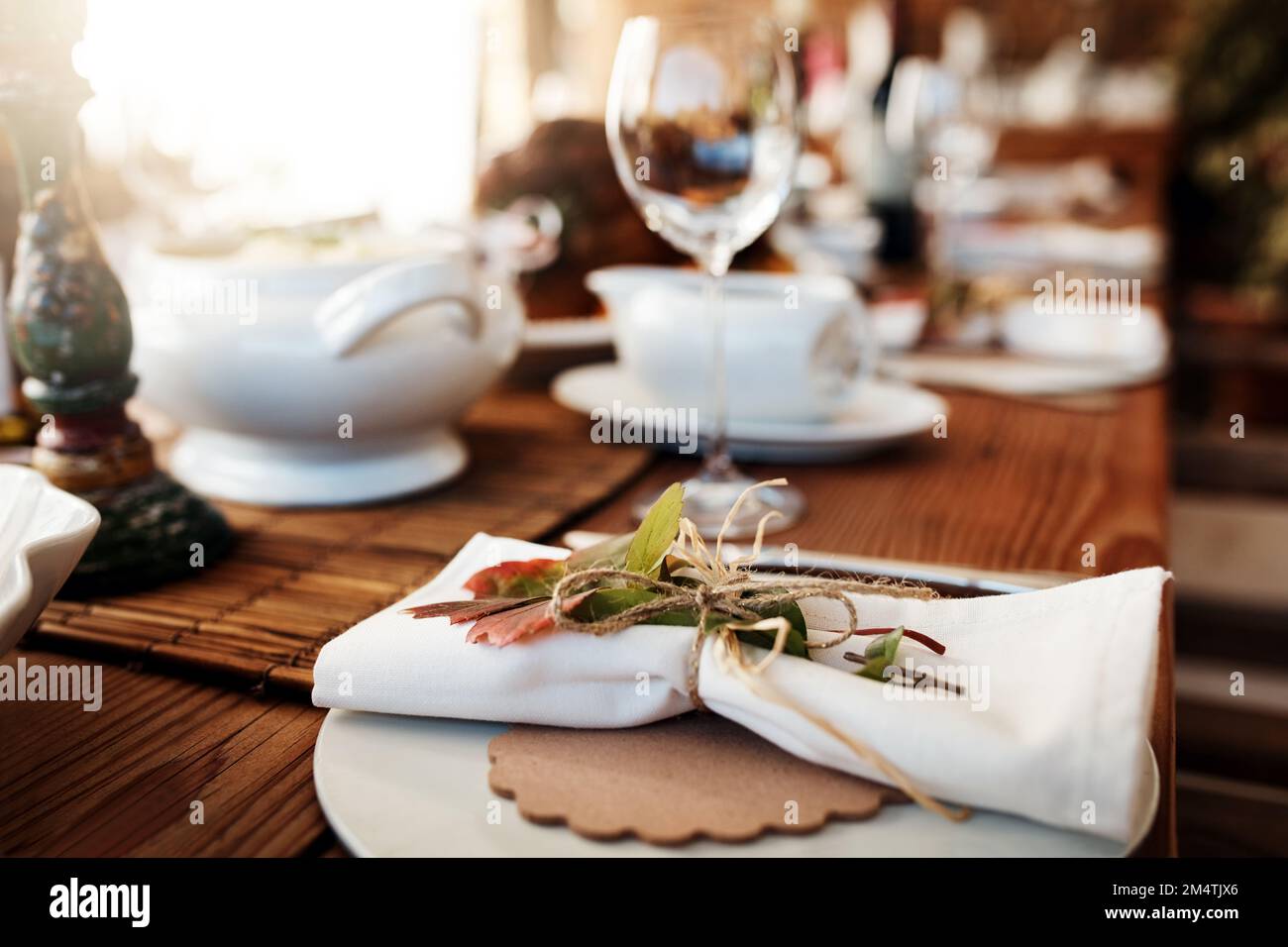 Dressing the table should be fun. a dining table all laid out for ...