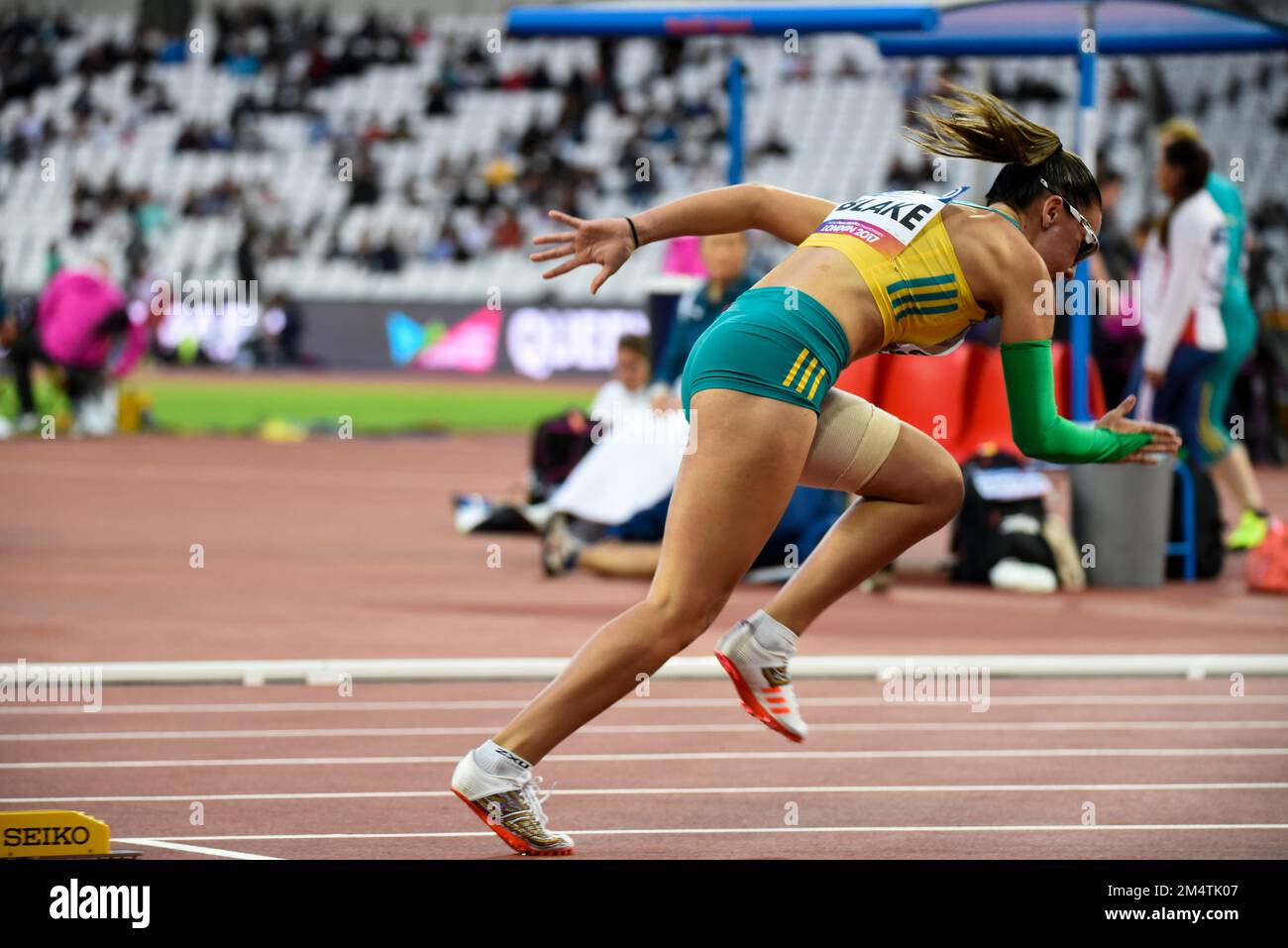 Torita Blake starting out of the blocks in the T38 400m final at the ...