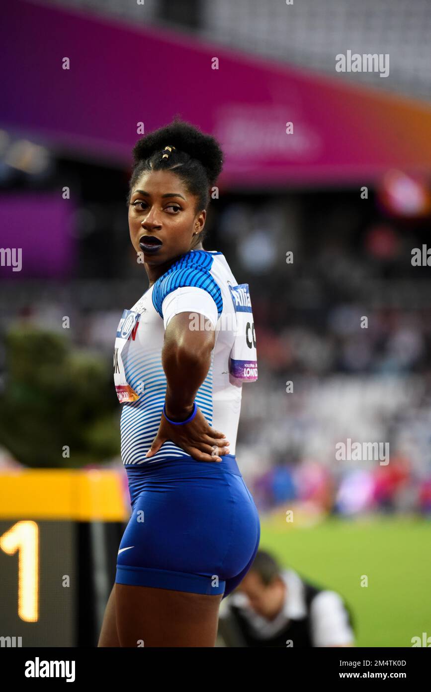 Kadeena Cox ready to start in the T38 400m final at the World Para ...