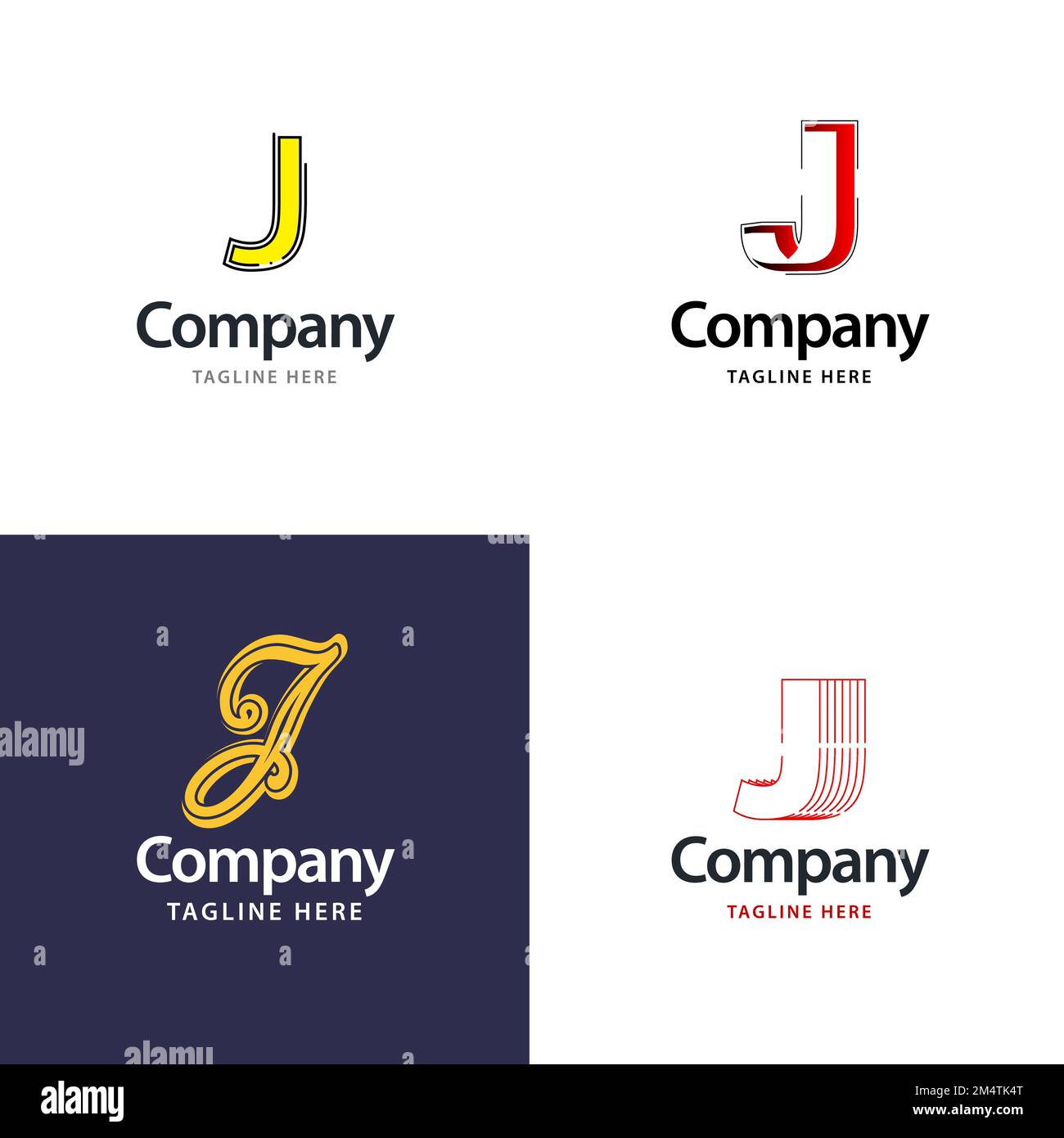 J minimalistic logo hi-res stock photography and images - Alamy
