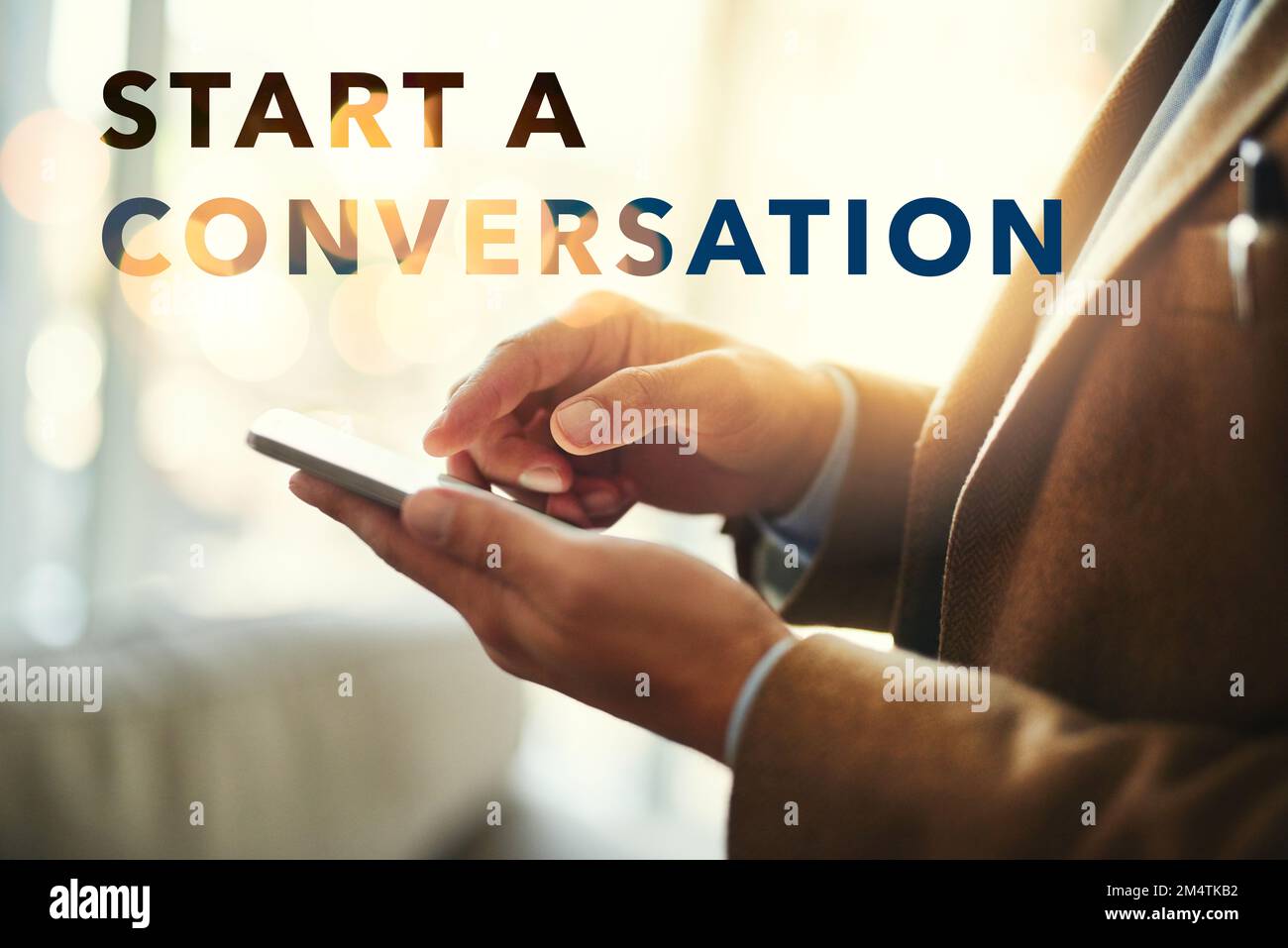 Starting a conversation has never been easier. an unrecognizable ...