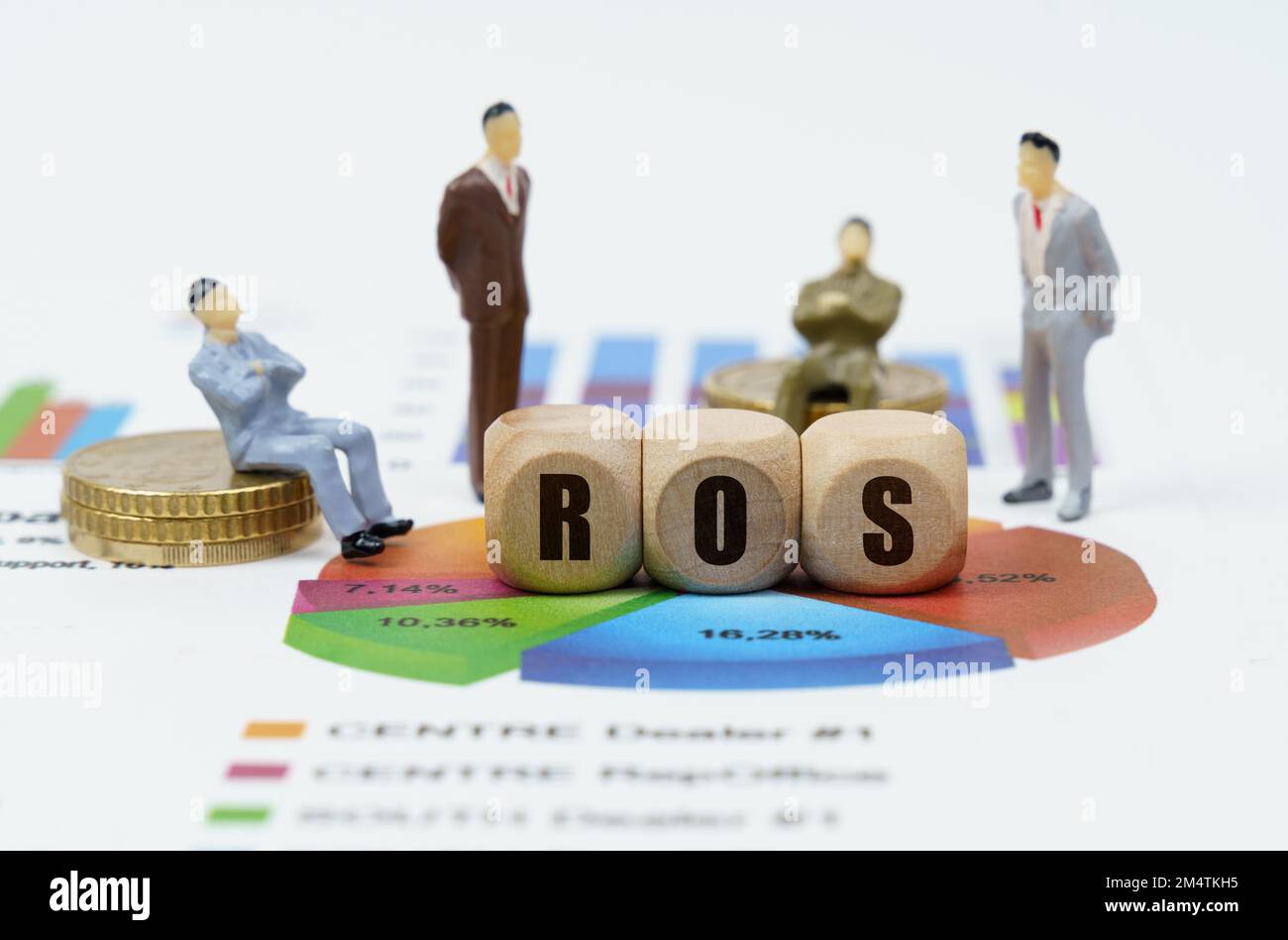 Business and finance concept. On financial reports with diagrams ...