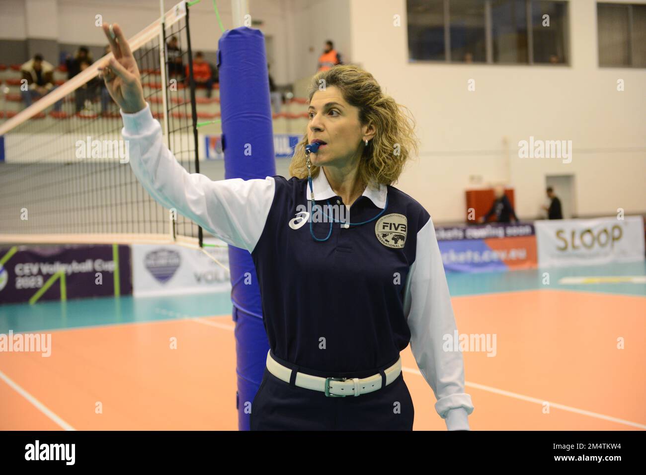 CSO Voluntari - Budowlani Łódź ,CEV Champions League , 21.12.2022 Stock ...
