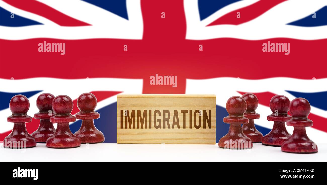 national concept. Against the background of the flag of Great Britain ...