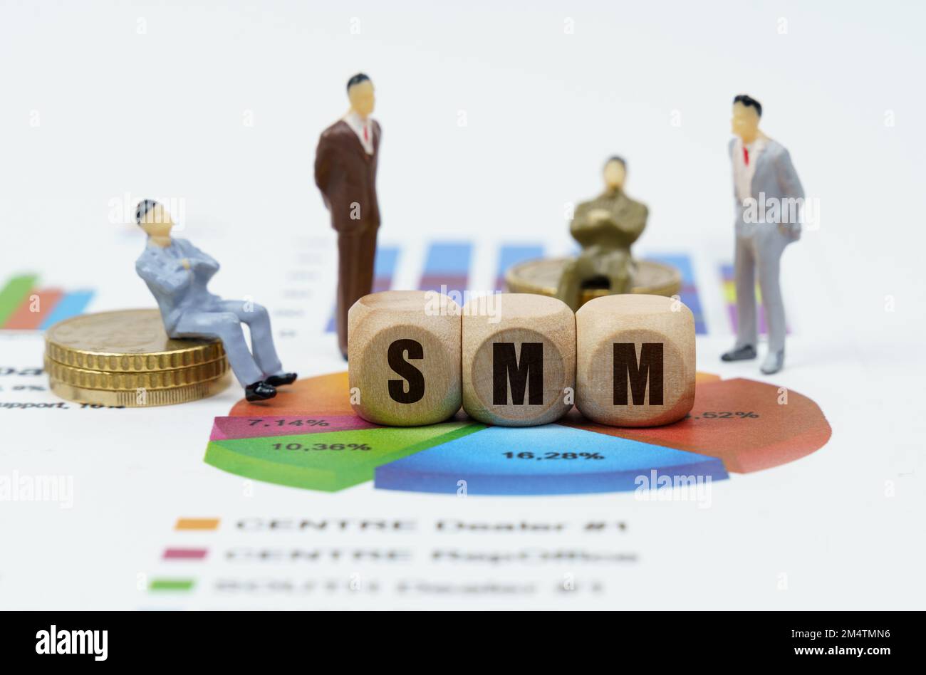 Business and finance concept. On financial reports with diagrams ...