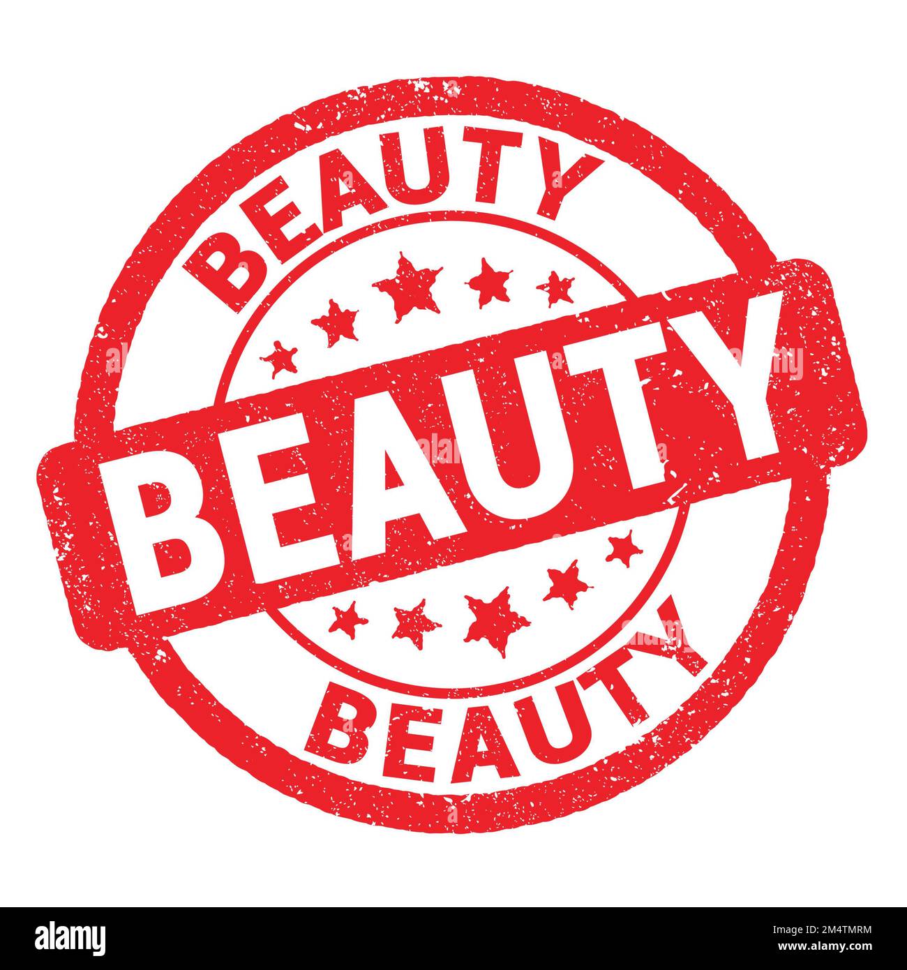 BEAUTY text written on red grungy stamp sign Stock Photo - Alamy