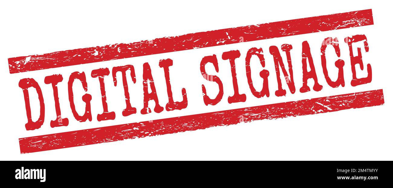 DIGITAL SIGNAGE text written on red grungy lines stamp sign Stock Photo ...