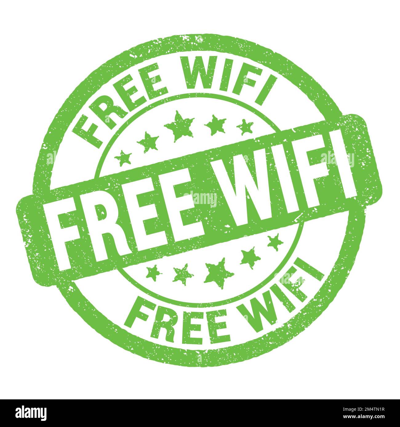 FREE WIFI text written on green grungy stamp sign Stock Photo - Alamy