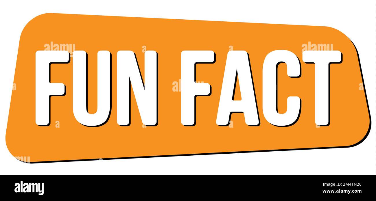 FUN FACT text written on orange trapeze stamp sign Stock Photo - Alamy