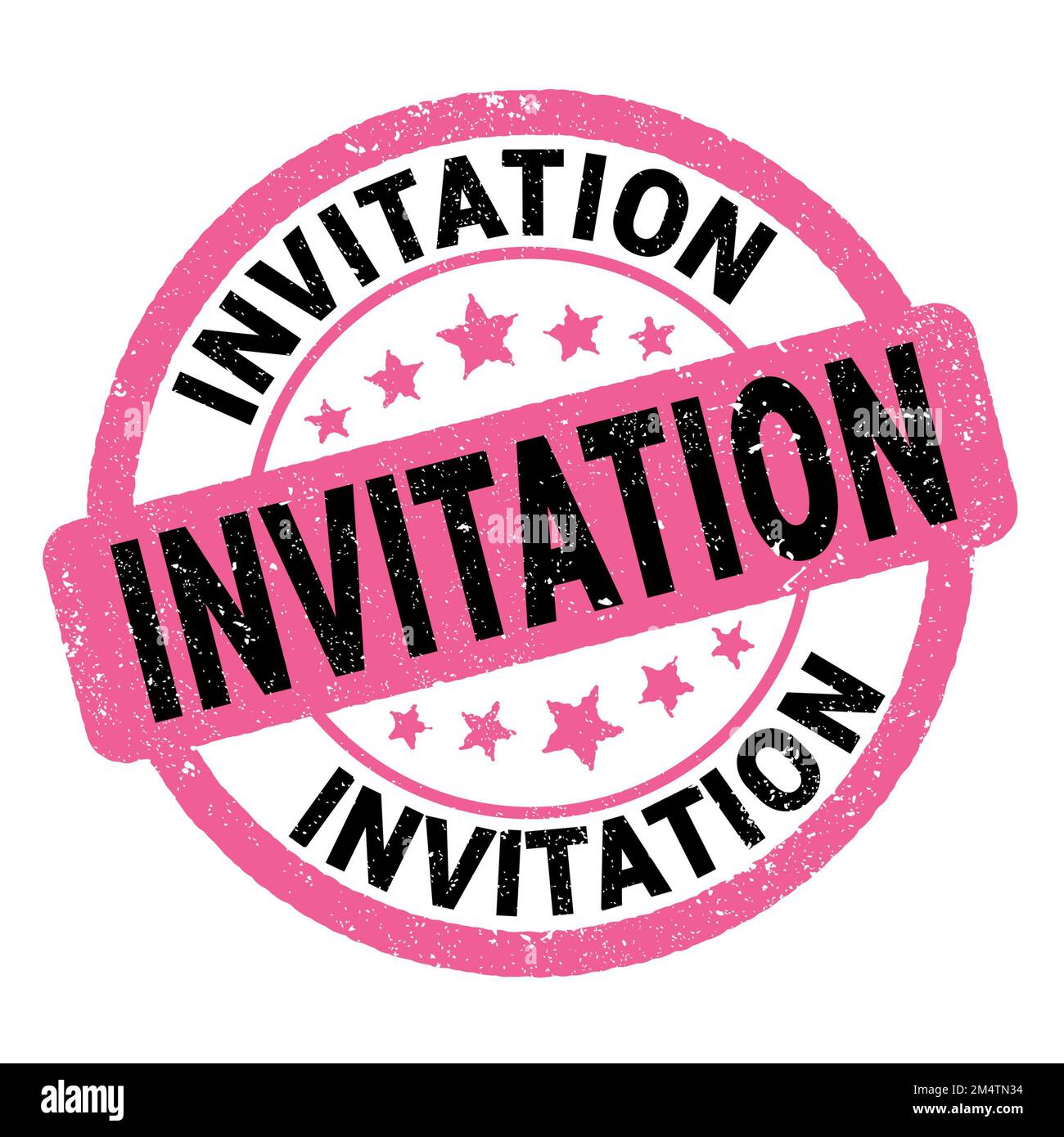 INVITATION text written on pink-black grungy stamp sign Stock Photo - Alamy