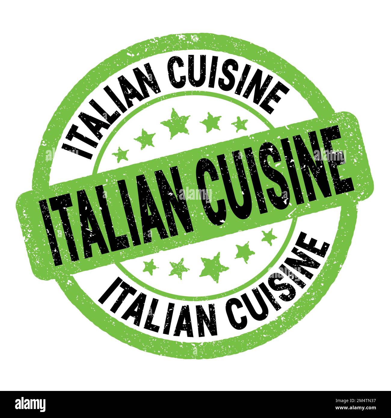 ITALIAN CUISINE text written on green-black grungy stamp sign Stock ...