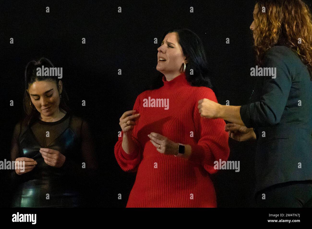 Spanish singer Diana Navarro sings the Christmas carol "Brillara" with ...