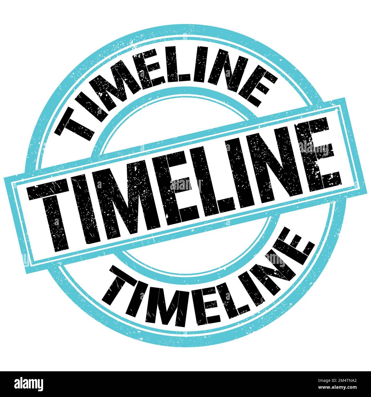 TIMELINE text written on blue-black round stamp sign Stock Photo - Alamy