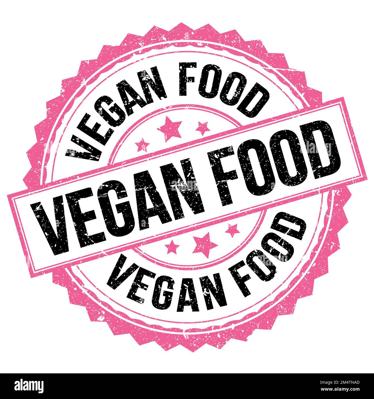 VEGAN FOOD text written on pink-black round stamp sign Stock Photo - Alamy