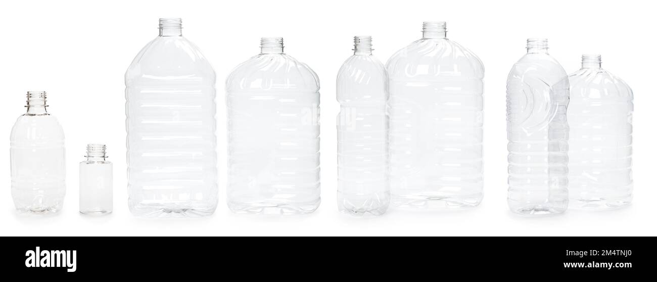 selection of quality photo collage of many different empty plastic ...