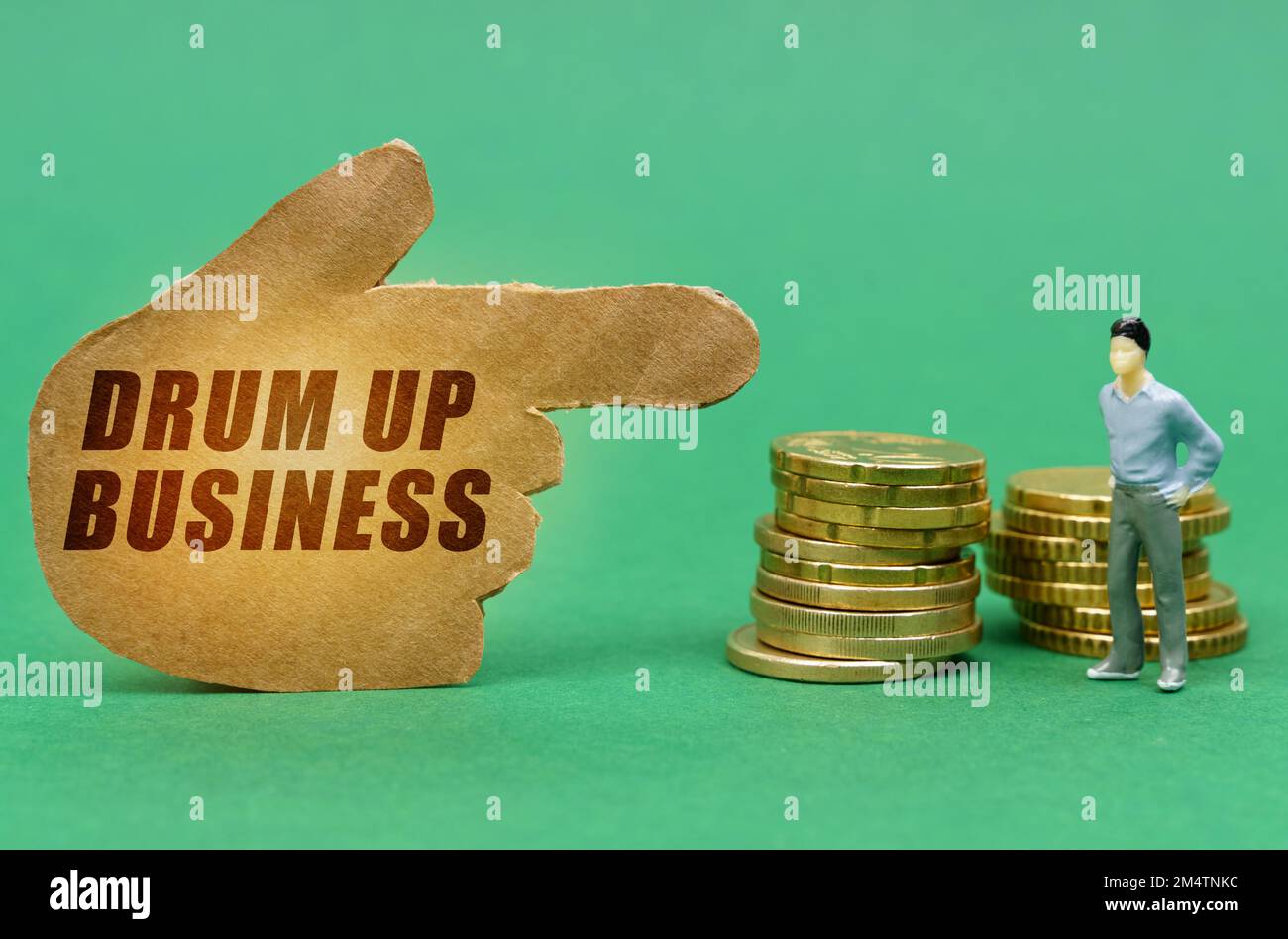 Business and economy concept. On the green surface of the coin and a ...