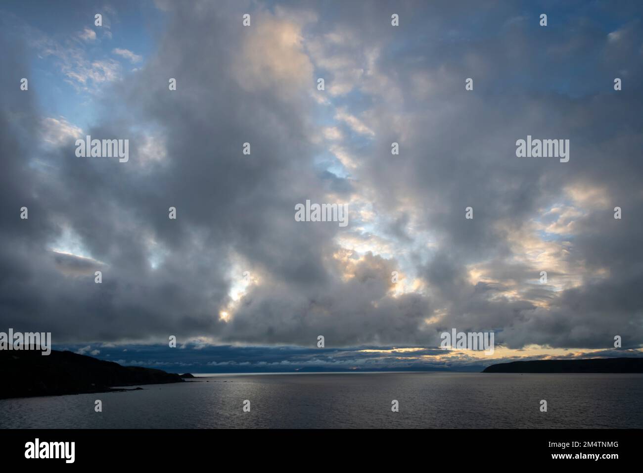 Storm clouds over sea, Titahi Bay, Porirua, Cook Strait, Wellington ...