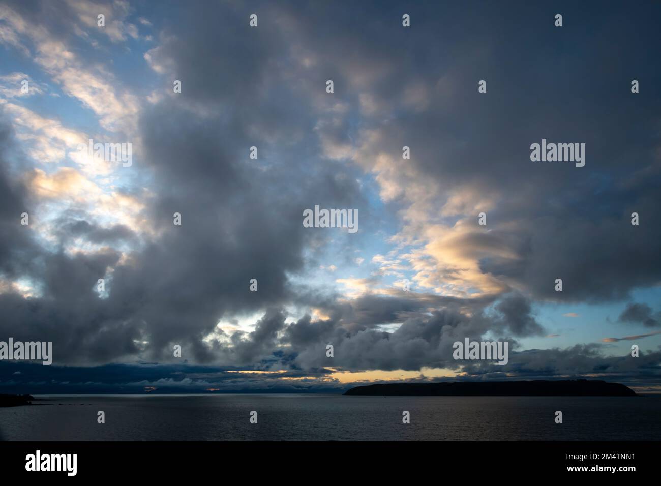 Storm clouds over sea, Titahi Bay, Porirua, Cook Strait, Wellington ...