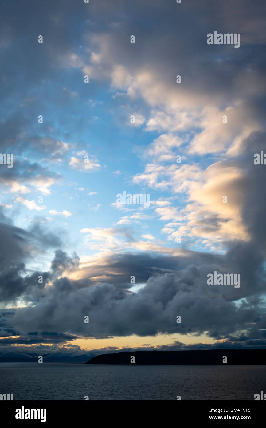 Storm clouds over sea, Titahi Bay, Porirua, Cook Strait, Wellington ...