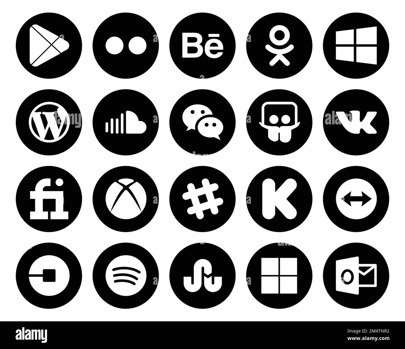 20 Social Media Icon Pack Including slack. fiverr. soundcloud. vk ...