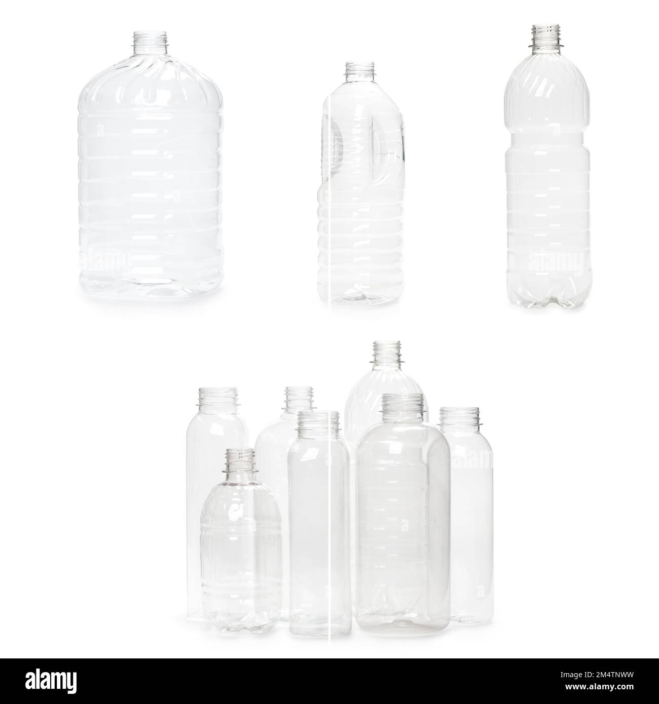 selection of quality photo collage of many different empty plastic ...