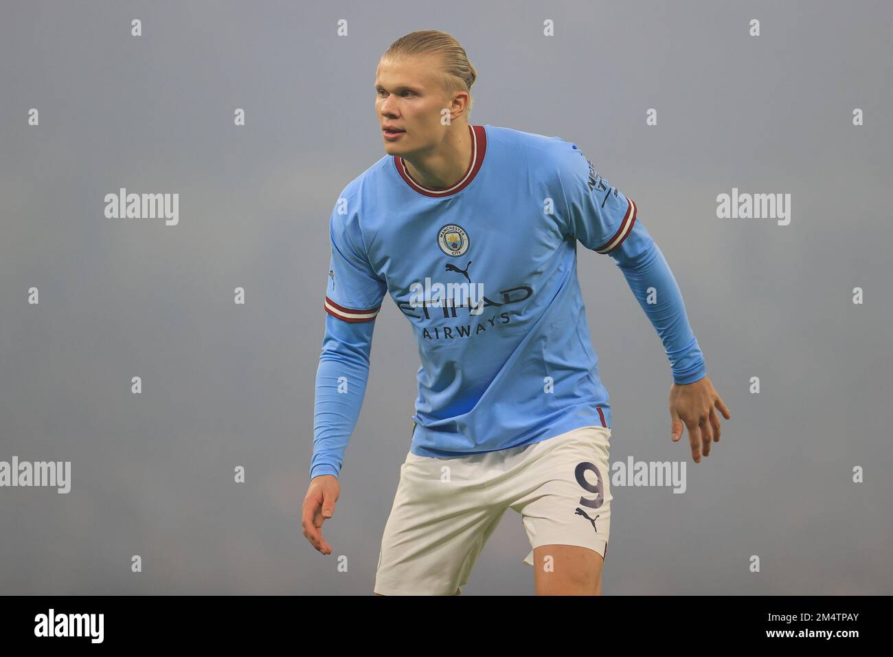 Erling Haaland #9 of Manchester City during the Carabao Cup Fourth ...