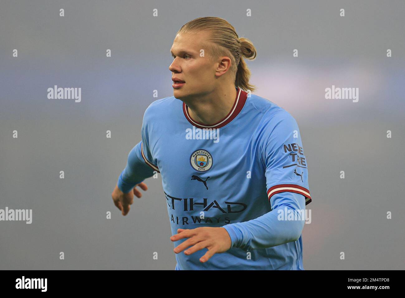 Erling Haaland #9 of Manchester City during the Carabao Cup Fourth ...
