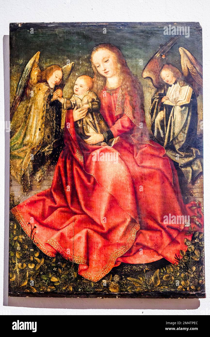 Madonna and Child with Angels by an unknown Flemish painter, replica by ...