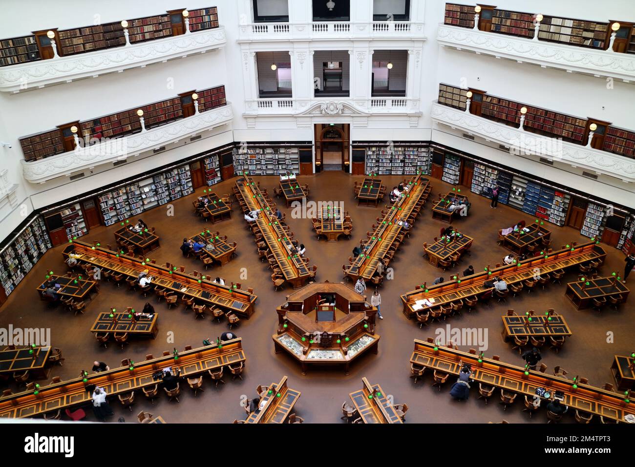 Star shaped reading room at the State Library Victoria in Melbourne ...