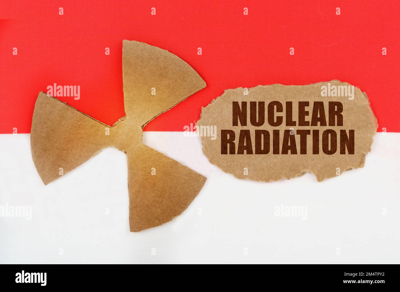 The concept of industry and radiation. On the flag of Indonesia, the ...