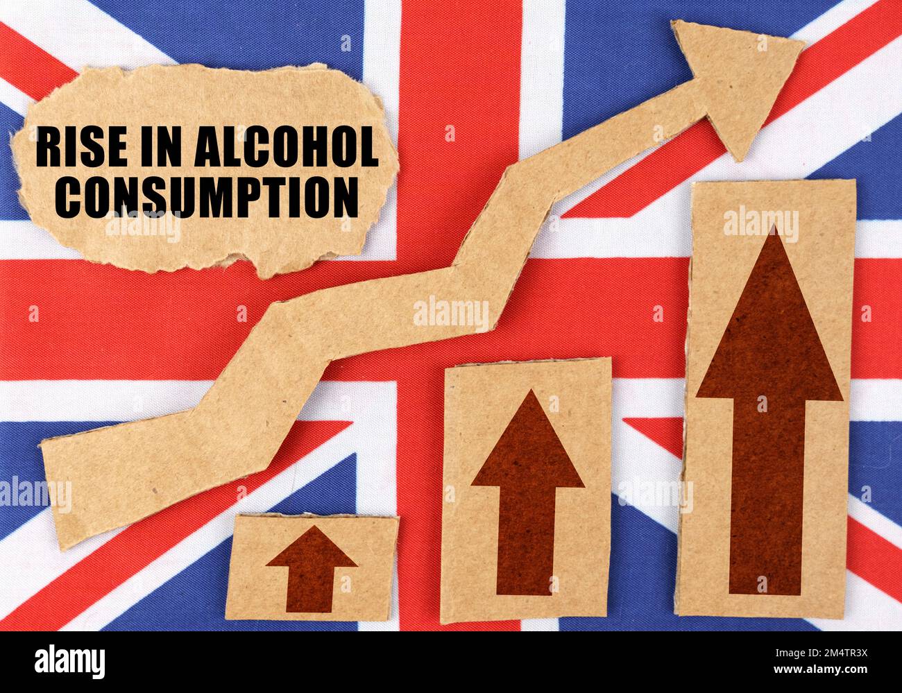 The concept of national statistics. On the flag of Great Britain, a ...