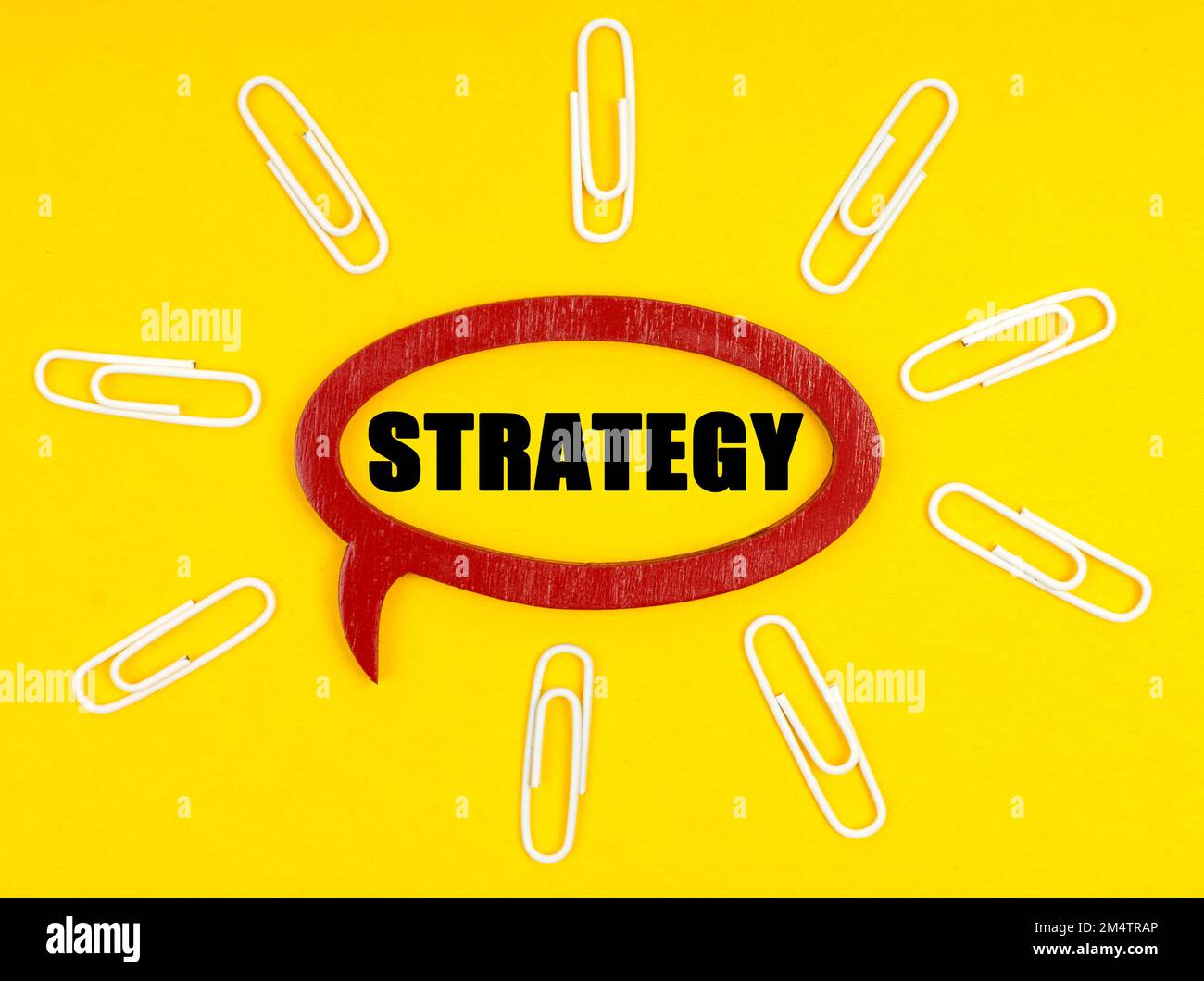 Business and economy concept. On the yellow surface are paper clips ...