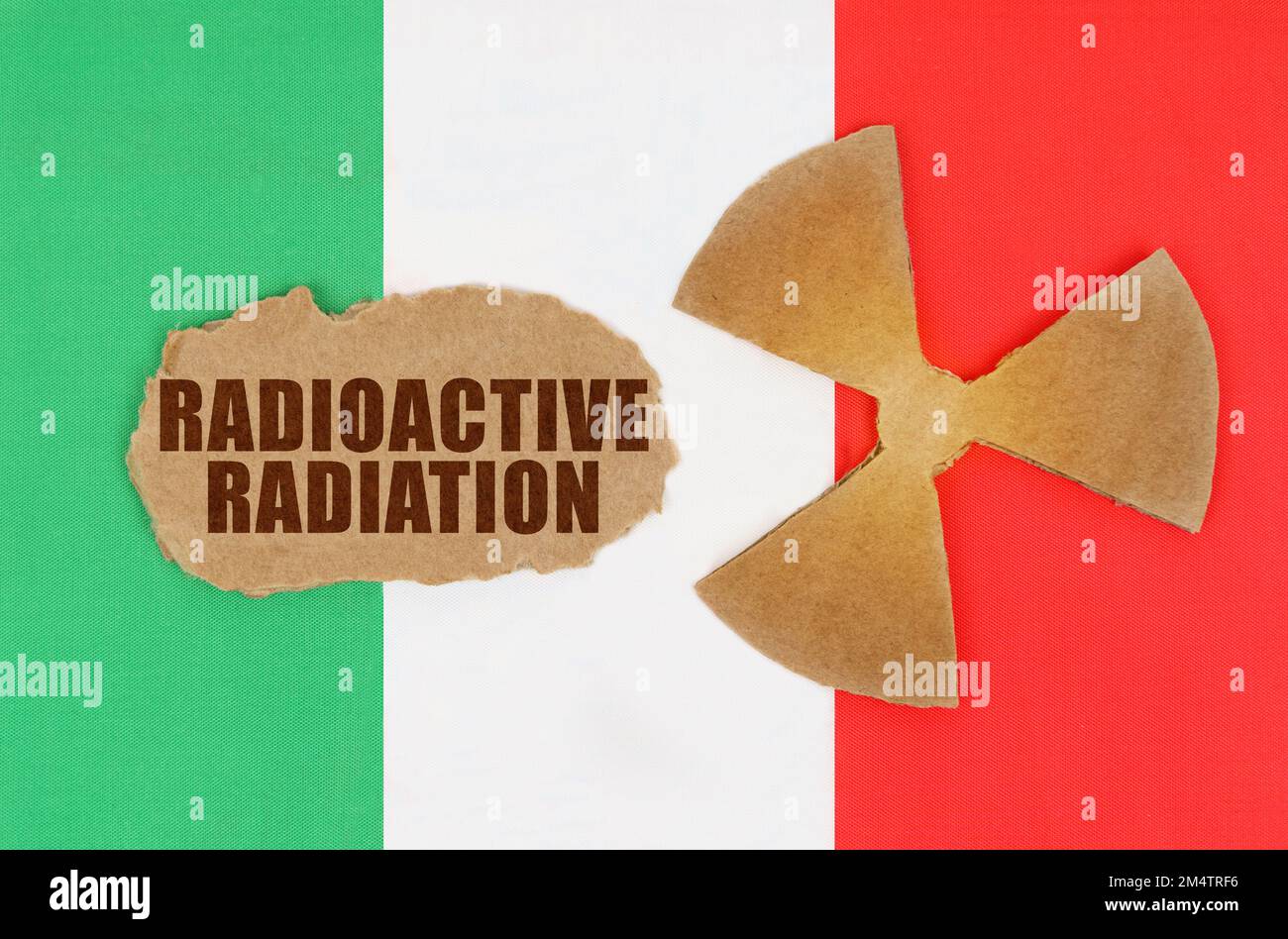 The concept of industry and radiation. On the flag of Italy, the symbol ...