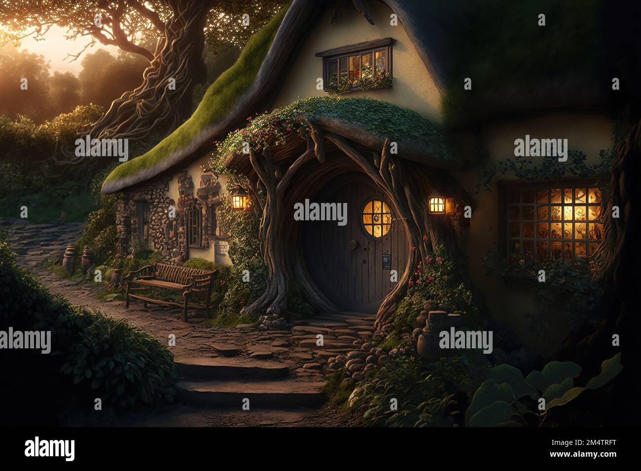 Hobbit house drawing hi-res stock photography and images - Alamy