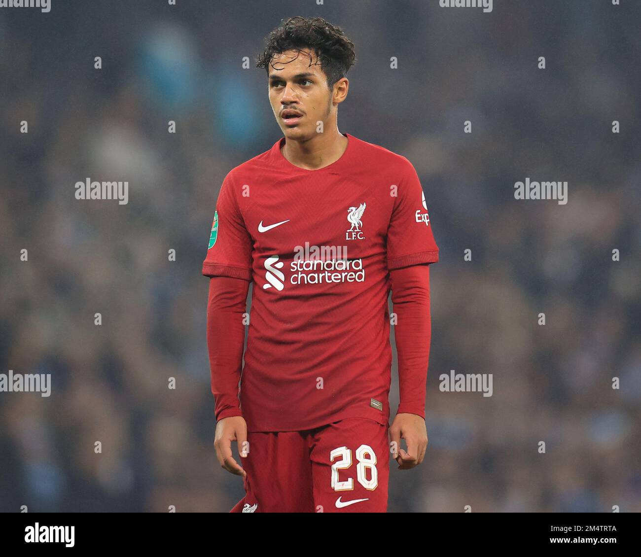 Fabio Carvalho #28 of Liverpool during the Carabao Cup Fourth Round ...