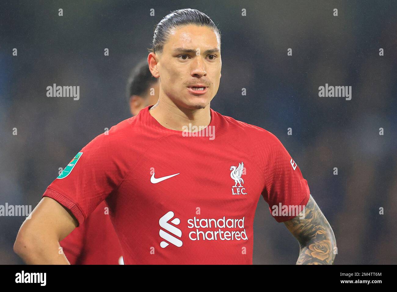 Manchester, UK. 22nd Dec, 2022. Darwin Nunez #27 of Liverpool during ...