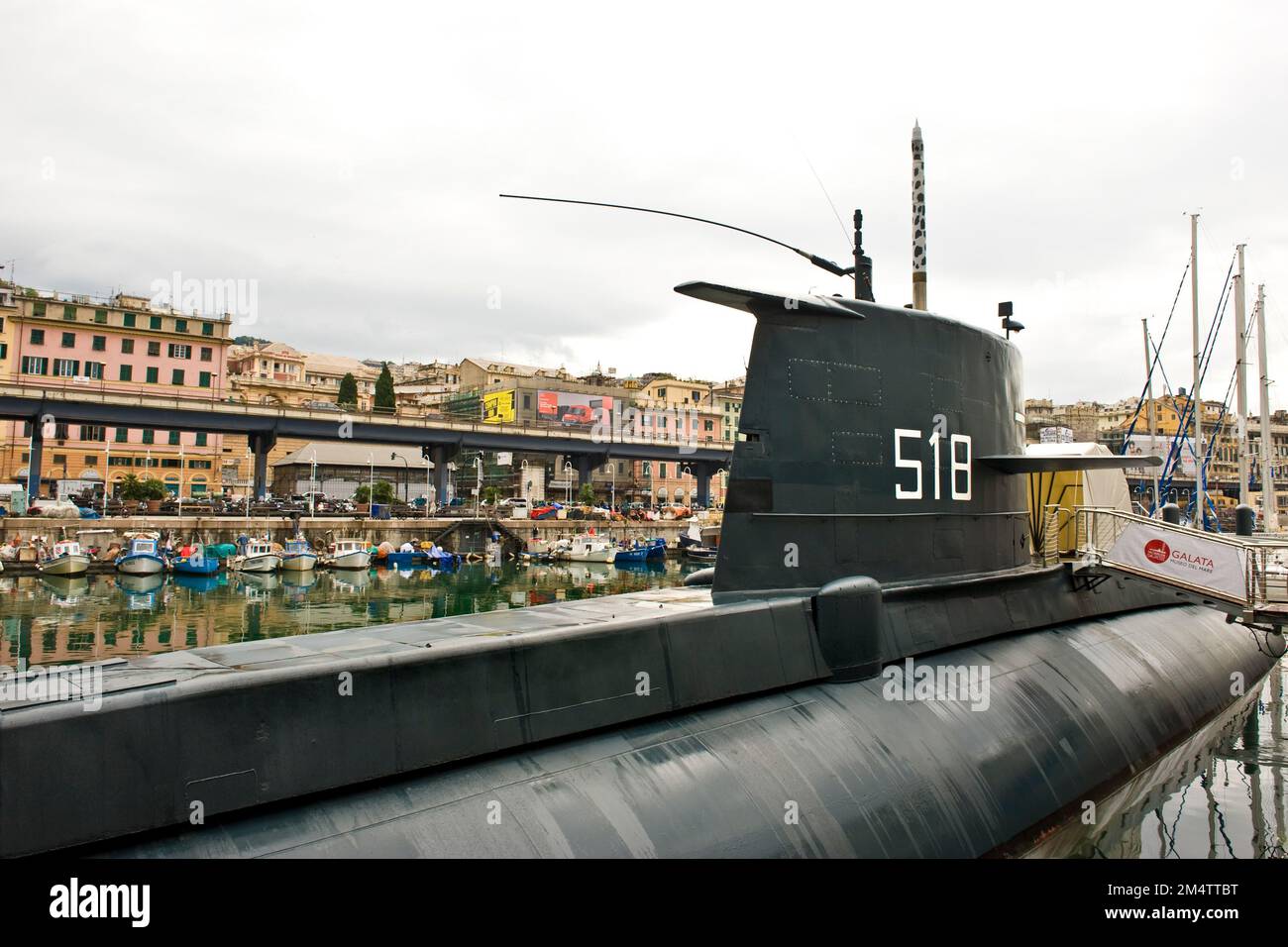 Nazario Sauro submarine S518, Genoa, Italy Stock Photo - Alamy
