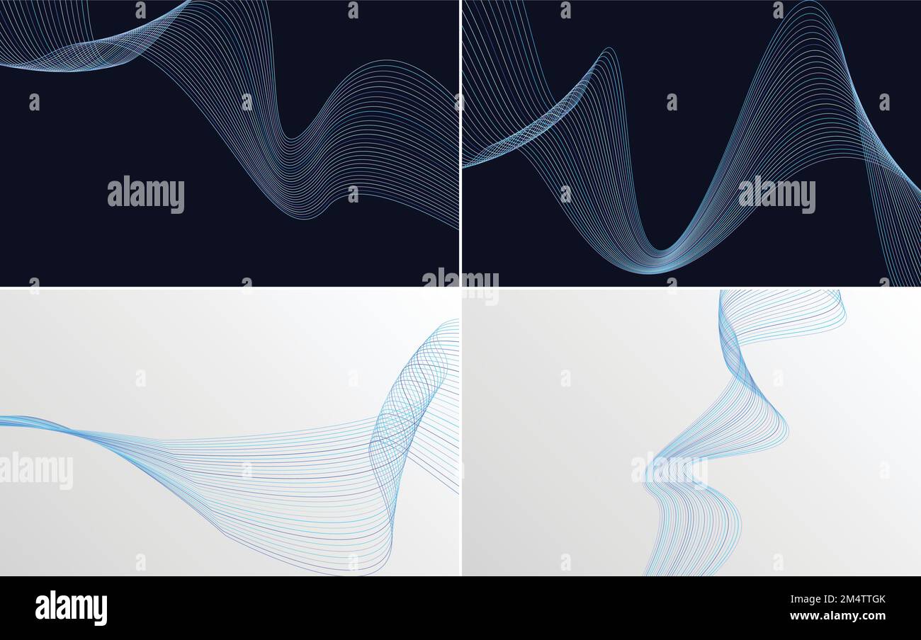 Use these abstract waving line backgrounds to create a cohesive look ...