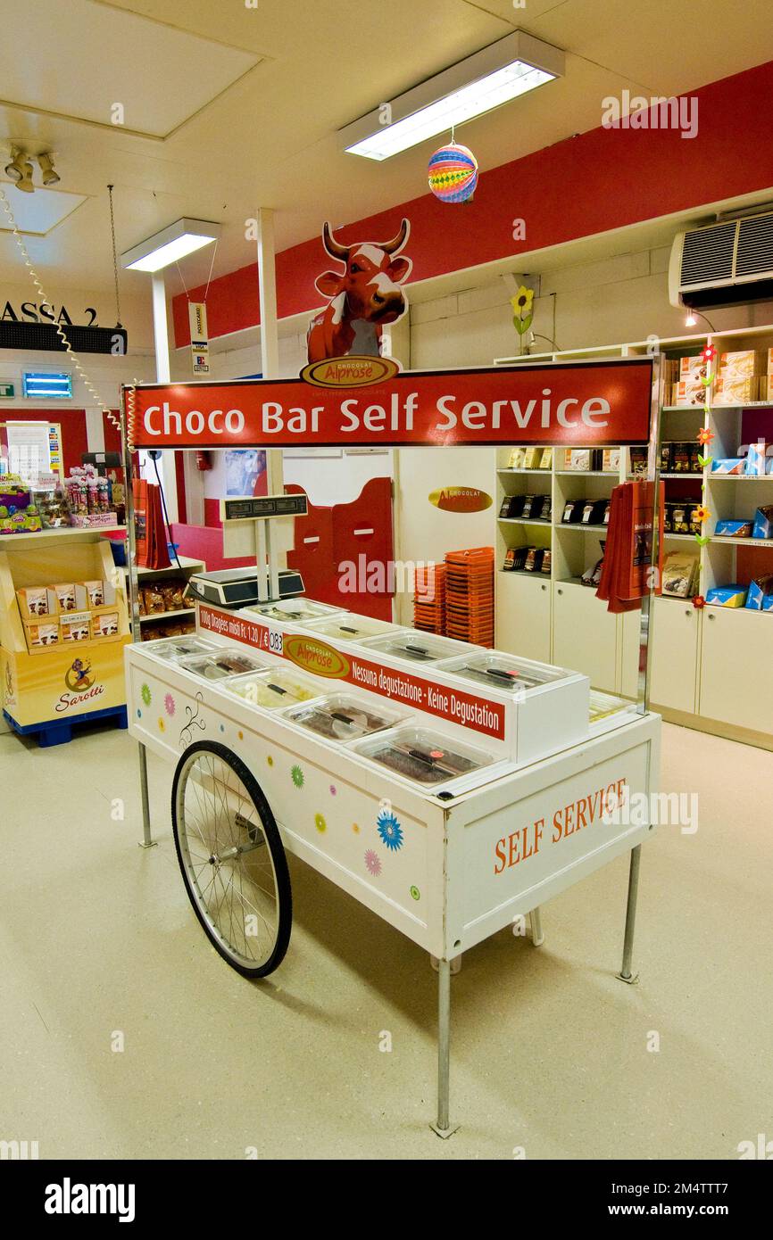 Chocolate Alprose museum, Caslano, Switzerland Stock Photo - Alamy